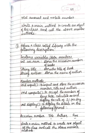 ICSE Computer Applications Class X Handwritten Notes | PDF