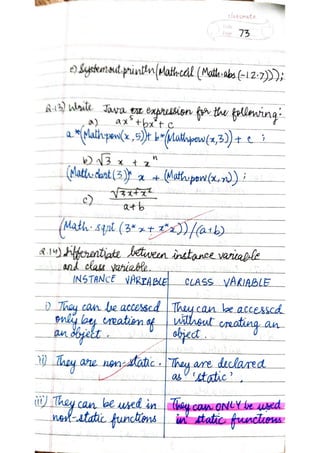 ICSE Computer Applications Class X Handwritten Notes | PDF