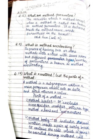 ICSE Computer Applications Class X Handwritten Notes | PDF