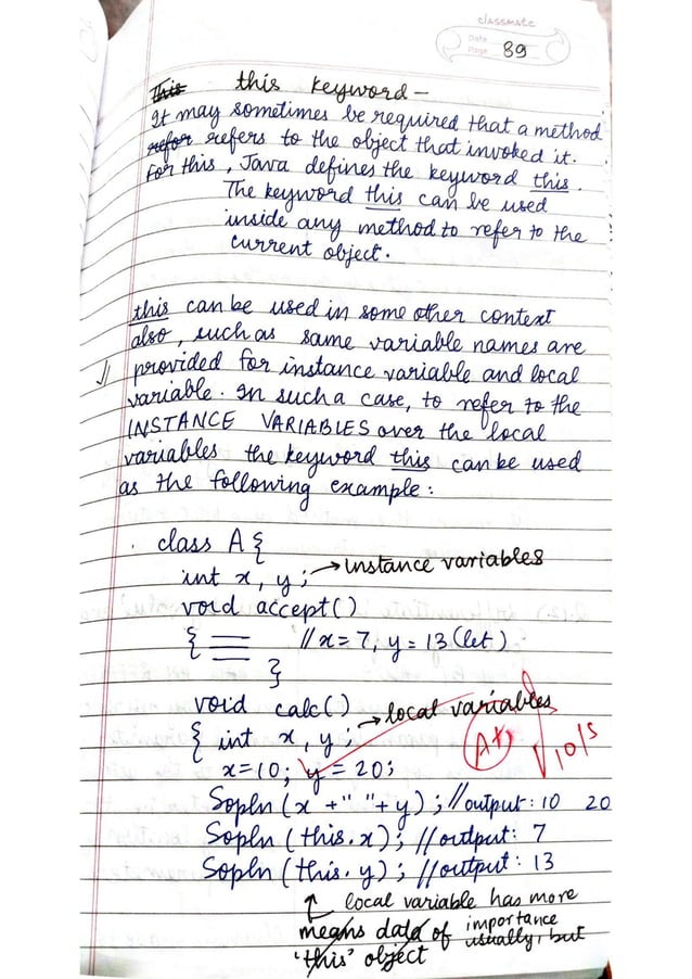 ICSE Computer Applications Class X Handwritten Notes | PDF