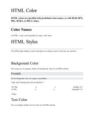 Computer application html | DOCX | Web Design and HTML | Internet