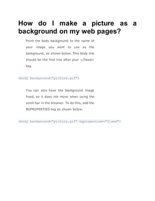 Computer application html | DOCX