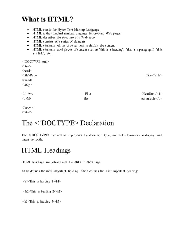 Computer application html | PDF