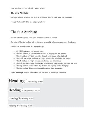 Computer application html | DOCX | Web Design and HTML | Internet