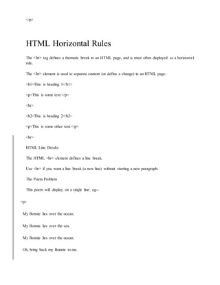 Computer application html | DOCX | Web Design and HTML | Internet