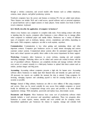 Computer application in business | DOCX