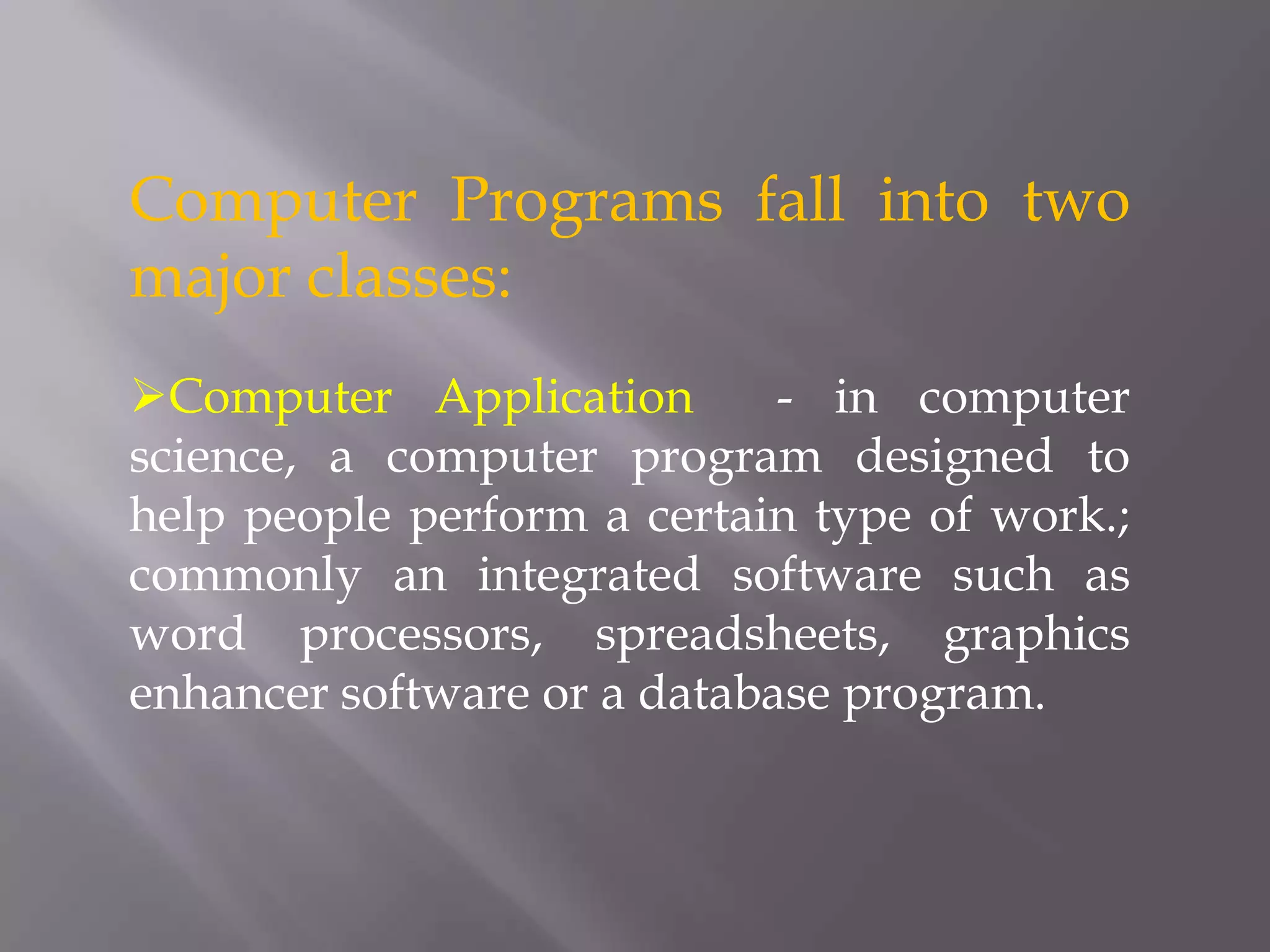 Computer application in school management plm | PPTX