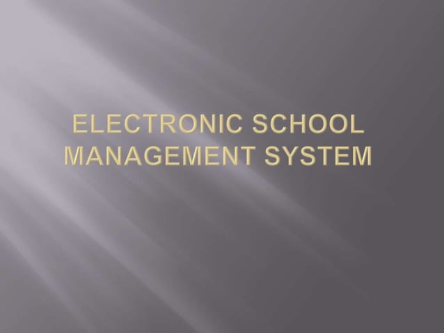 Computer application in school management plm | PPT
