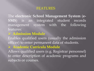 Computer application in school management plm | PPTX