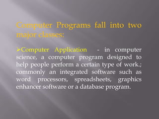 Computer application in school management plm | PPT