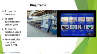 Computerised spinning section | PPTX