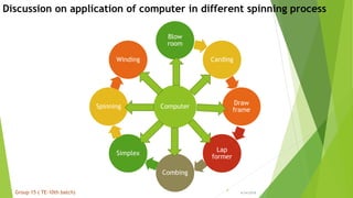 Computerised spinning section | PPTX | Needlework | Arts and Crafts