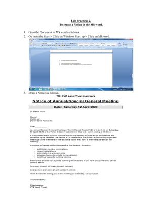 Computer application lab file | PDF