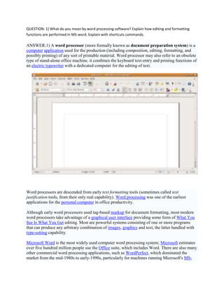 Computer applications in business assignment | PDF