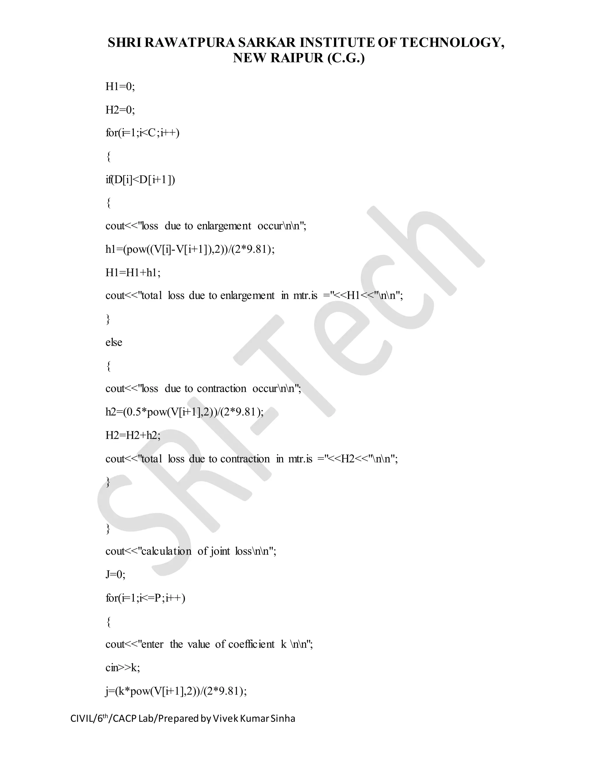 Computer applications in civil engineering lab | DOCX
