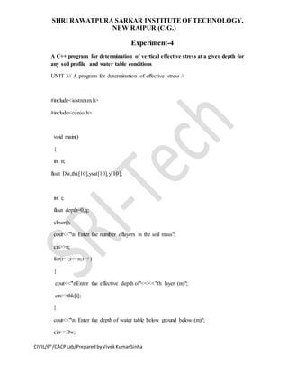 Computer applications in civil engineering lab | DOCX