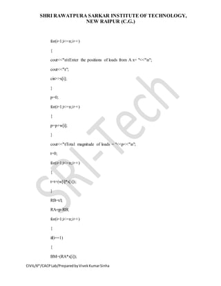 Computer applications in civil engineering lab | DOCX