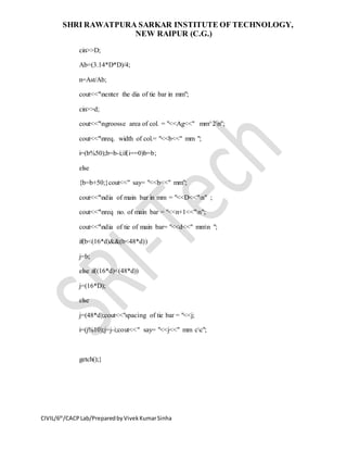 Computer applications in civil engineering lab | DOCX