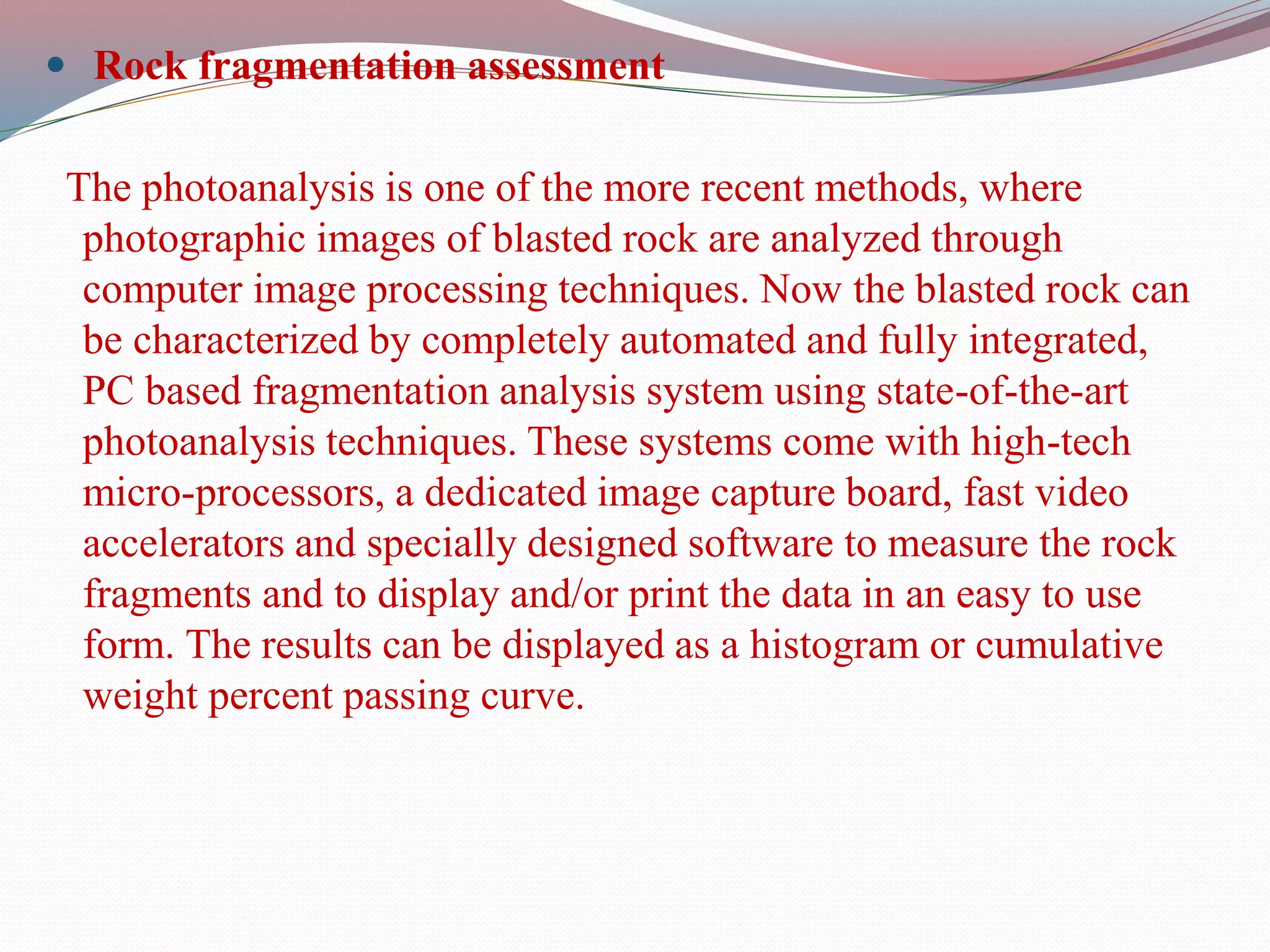 Computer applications in drilling and blasting | PPTX