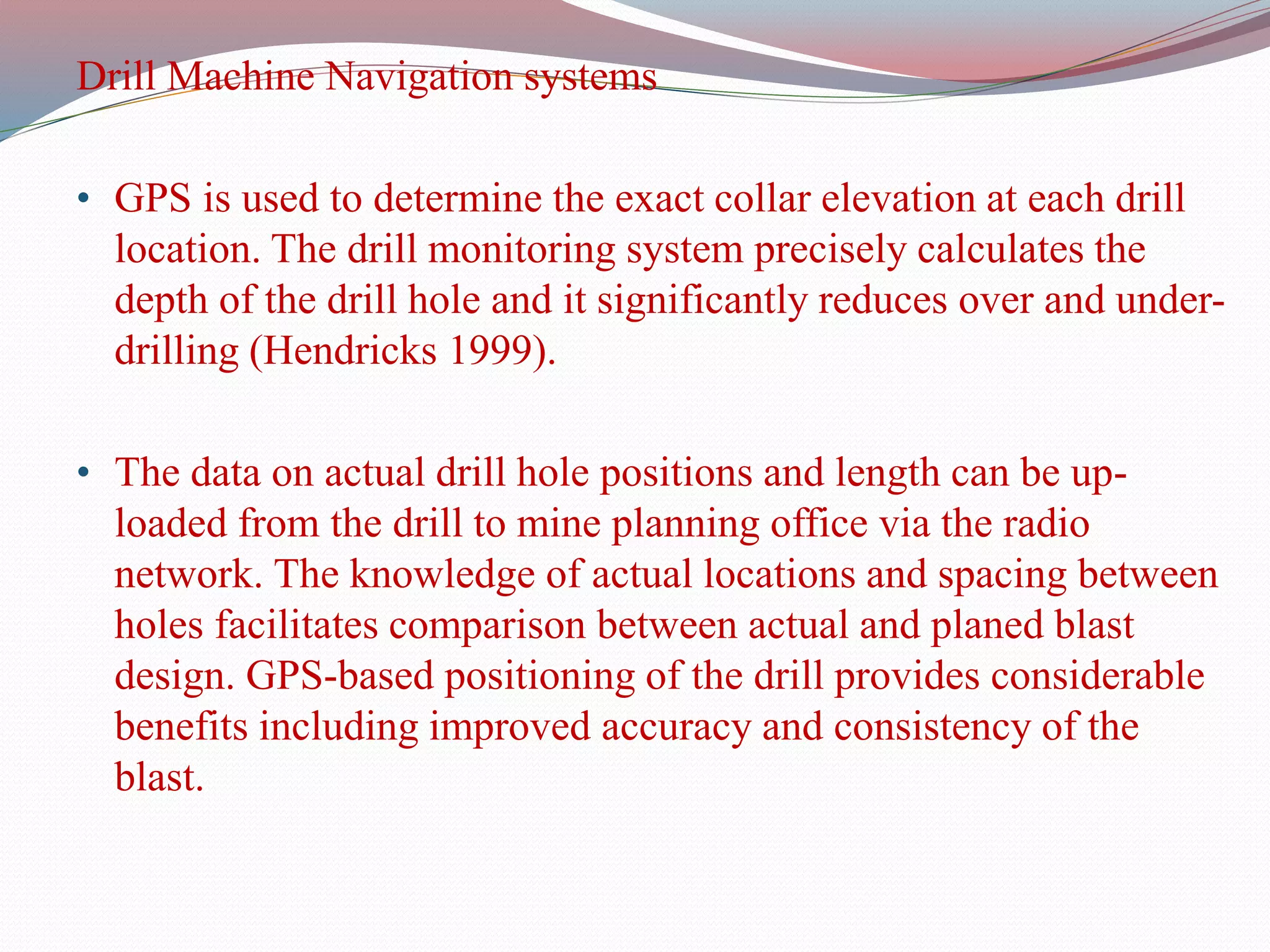 Computer applications in drilling and blasting | PPTX