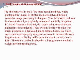 Computer applications in drilling and blasting | PPTX