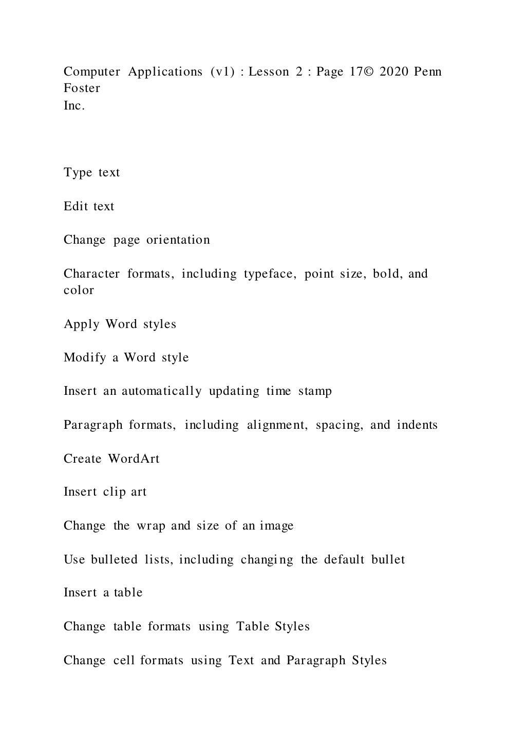 Computer Applications Microsoft WordGraded ProjectLess | DOCX