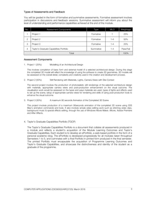 SEMESTER 3 : COMPUTER APPLICATIONS MODULE OUTLINE | PDF | 3-D Graphics ...