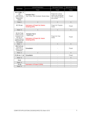 SEMESTER 3 : COMPUTER APPLICATIONS MODULE OUTLINE | PDF | 3-D Graphics ...