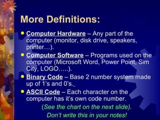 Computer Applications Notes Grade 6 | PPT