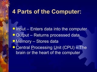 Computer Applications Notes Grade 6 | PPT