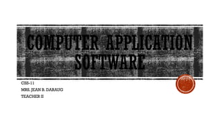 Computer Application Software and different types of Application Software | PPTX | Desktop ...