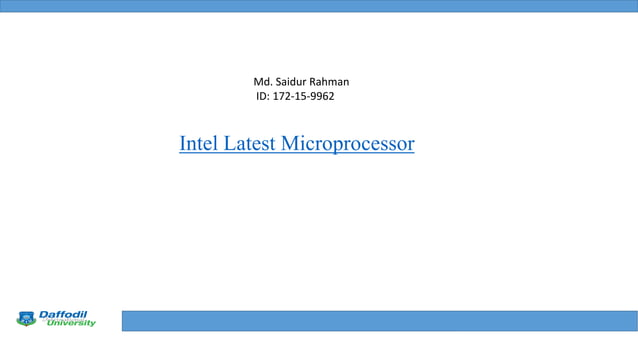 AMD & Intel Latest Processor | PPTX
