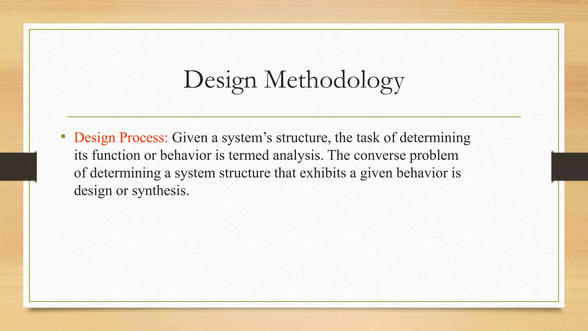 Computer architectural design methodology | PPTX