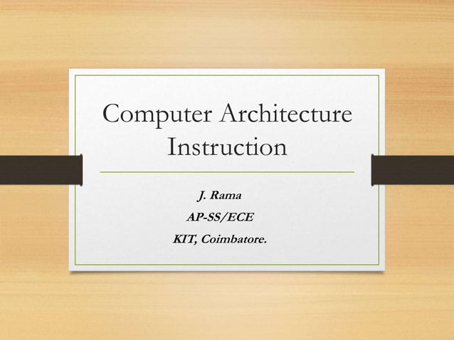 Computer architecture | PPT
