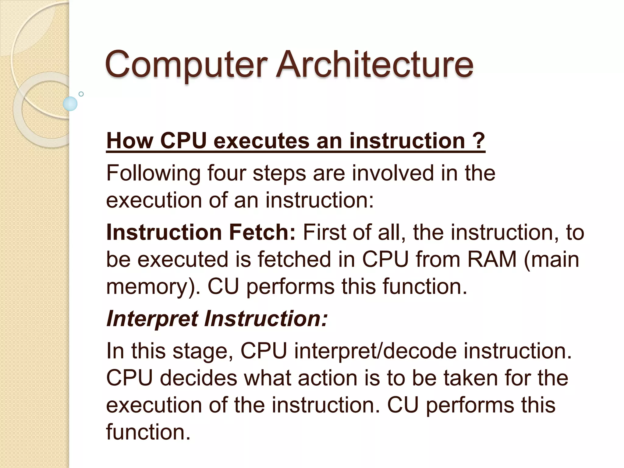 Computer architecture | PPTX