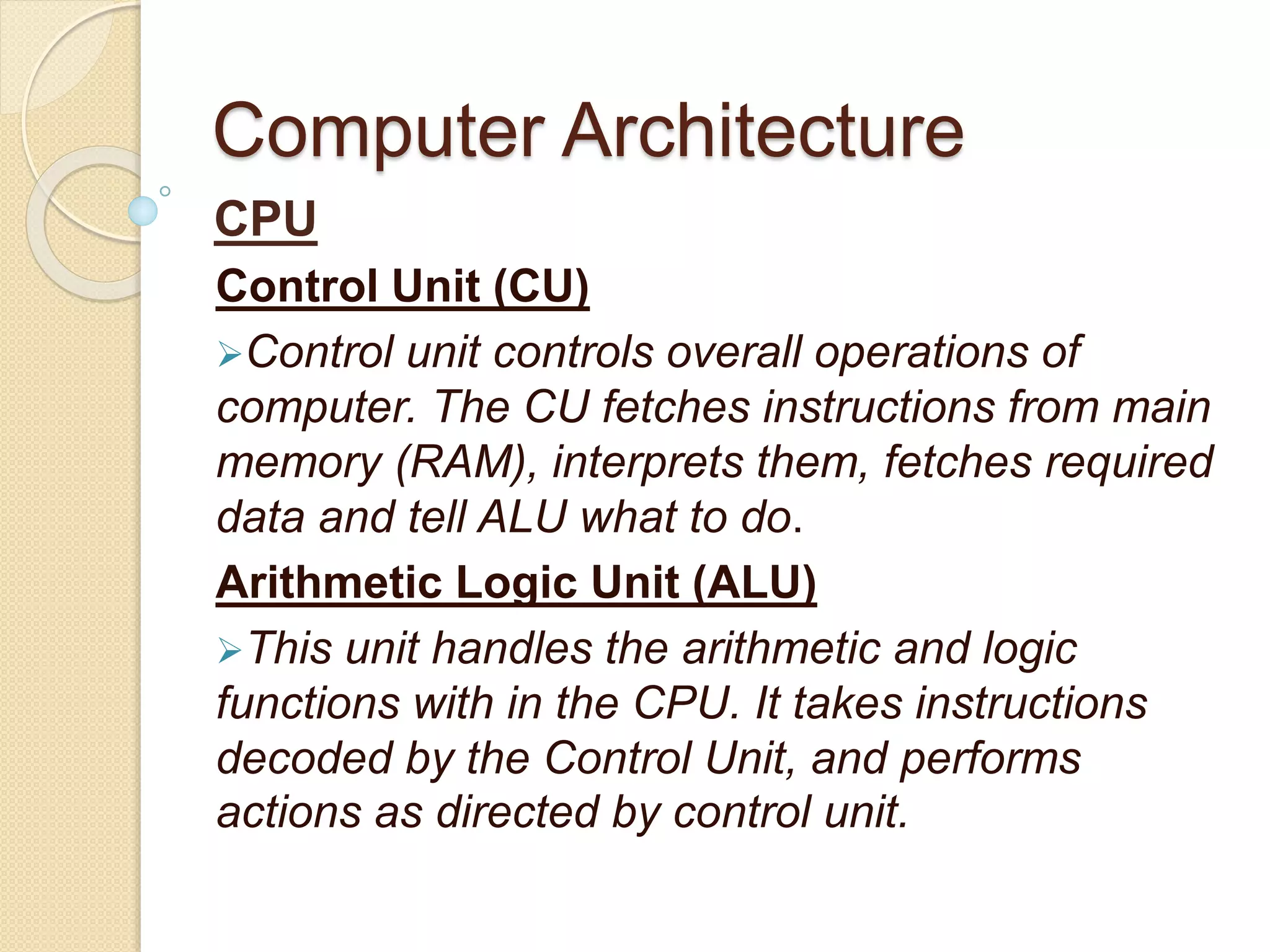 Computer architecture | PPTX
