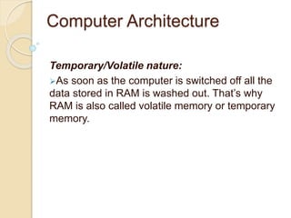 Computer architecture | PPTX