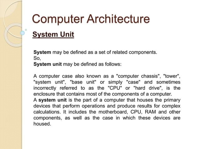 Computer architecture | PPTX