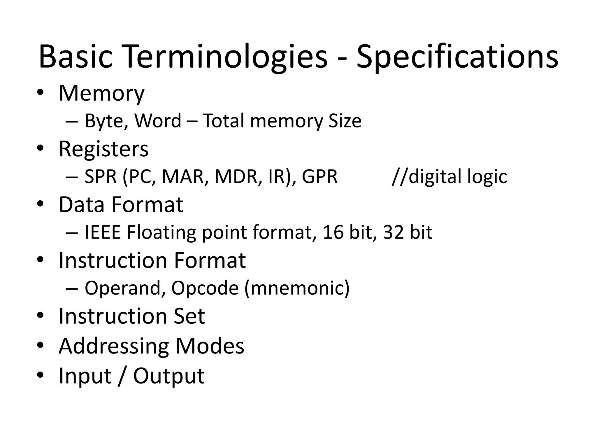 Introduction to Computer Architecture and Organization | PPTX