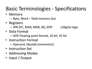 Introduction to Computer Architecture and Organization | PPTX