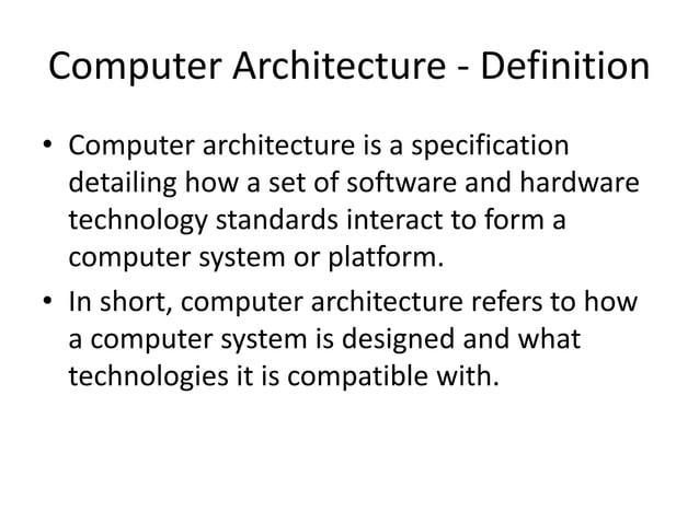 Introduction to Computer Architecture and Organization | PPTX
