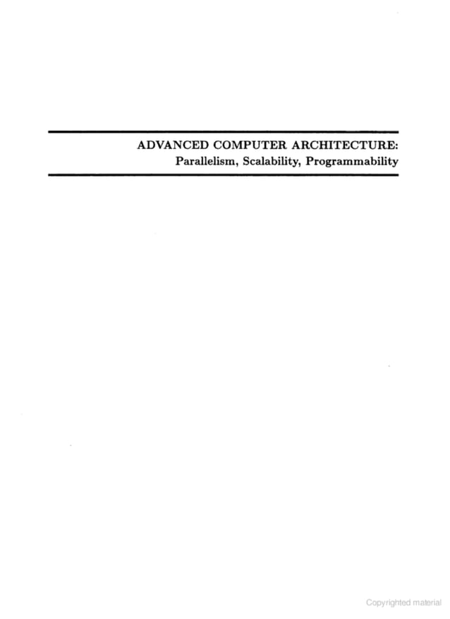 Computer architecture kai hwang | PDF