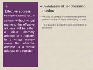 Computer Architecture Addressing Modes And Formats | Ppt