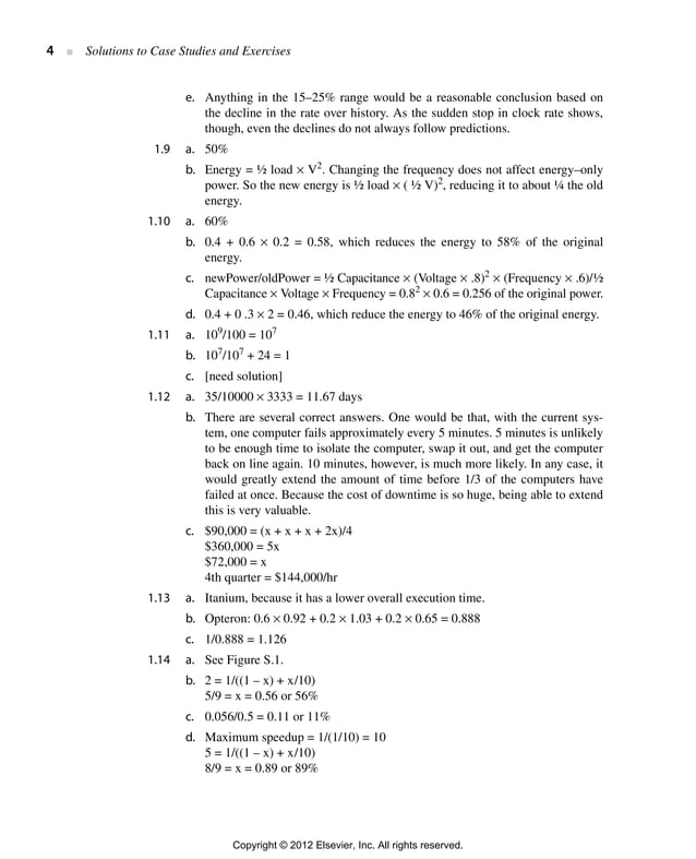 Computer architecture, a quantitative approach (solution for 5th edition) | PDF