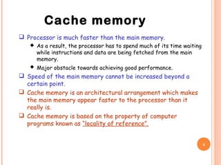 Computer architecture cache memory | PPT