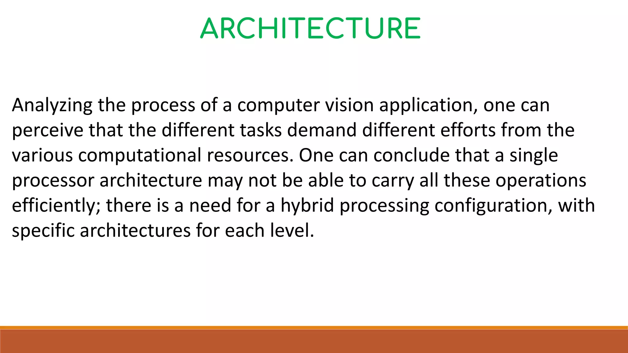 Computer architecture for vision systems | PPT