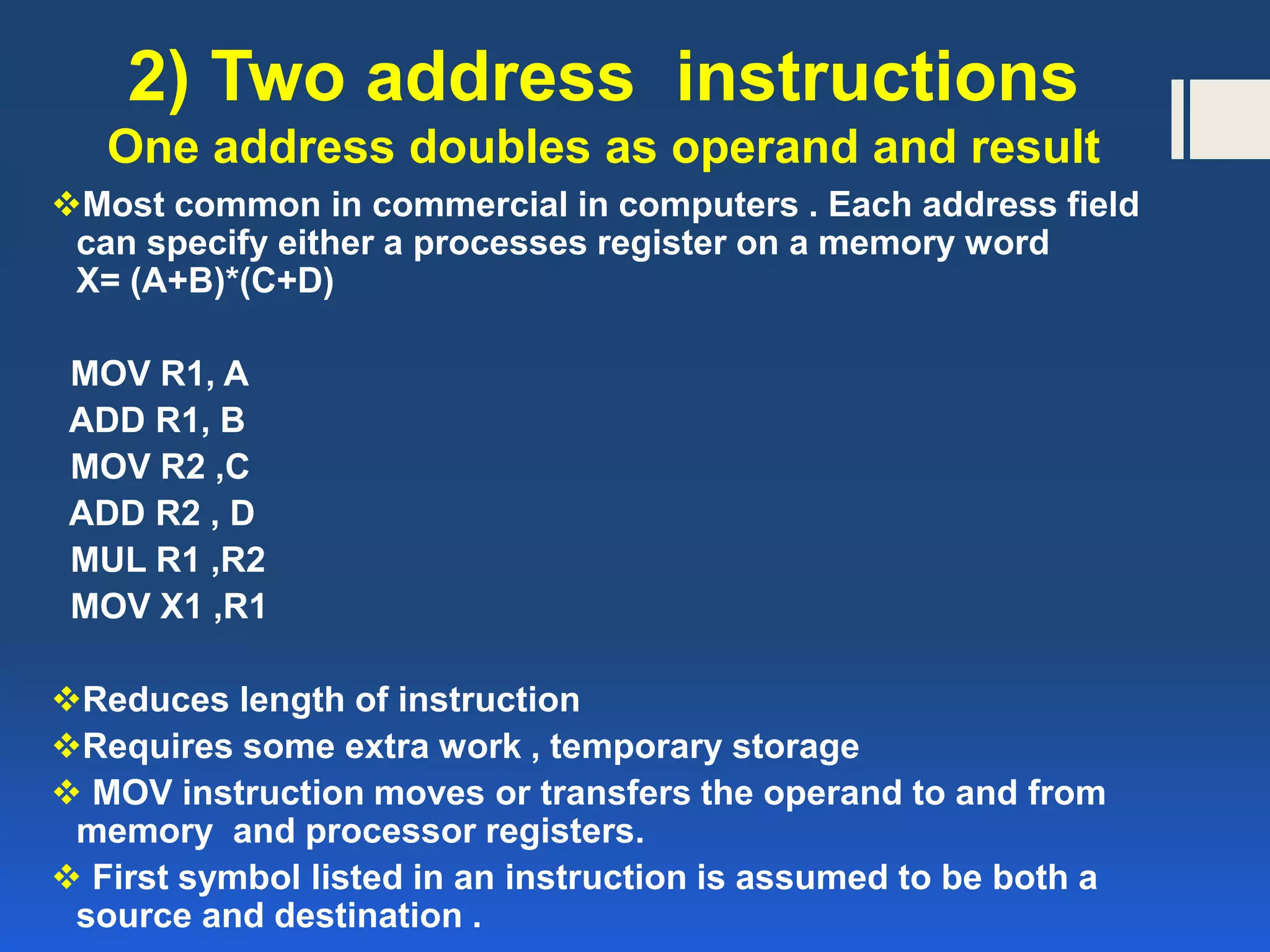 Computer Architecture Instruction Formats Pptx Programming 3166