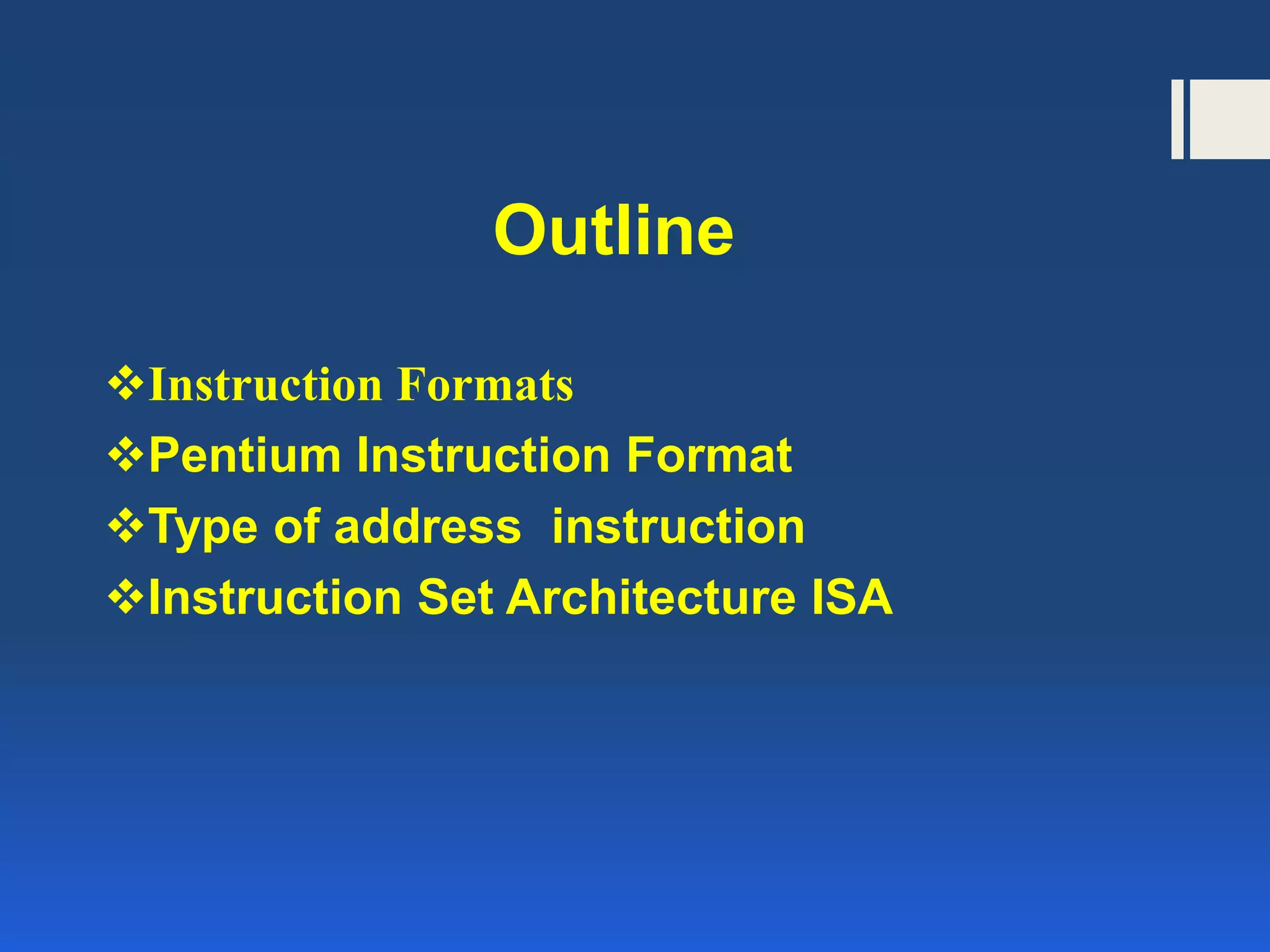Computer Architecture Instruction Formats Pptx Programming