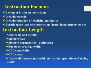 Computer architecture instruction formats | PPTX