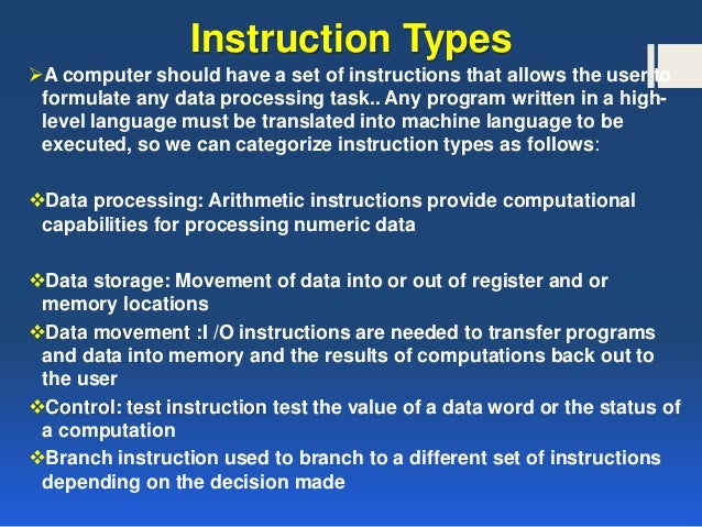 Computer Architecture Instruction Formats